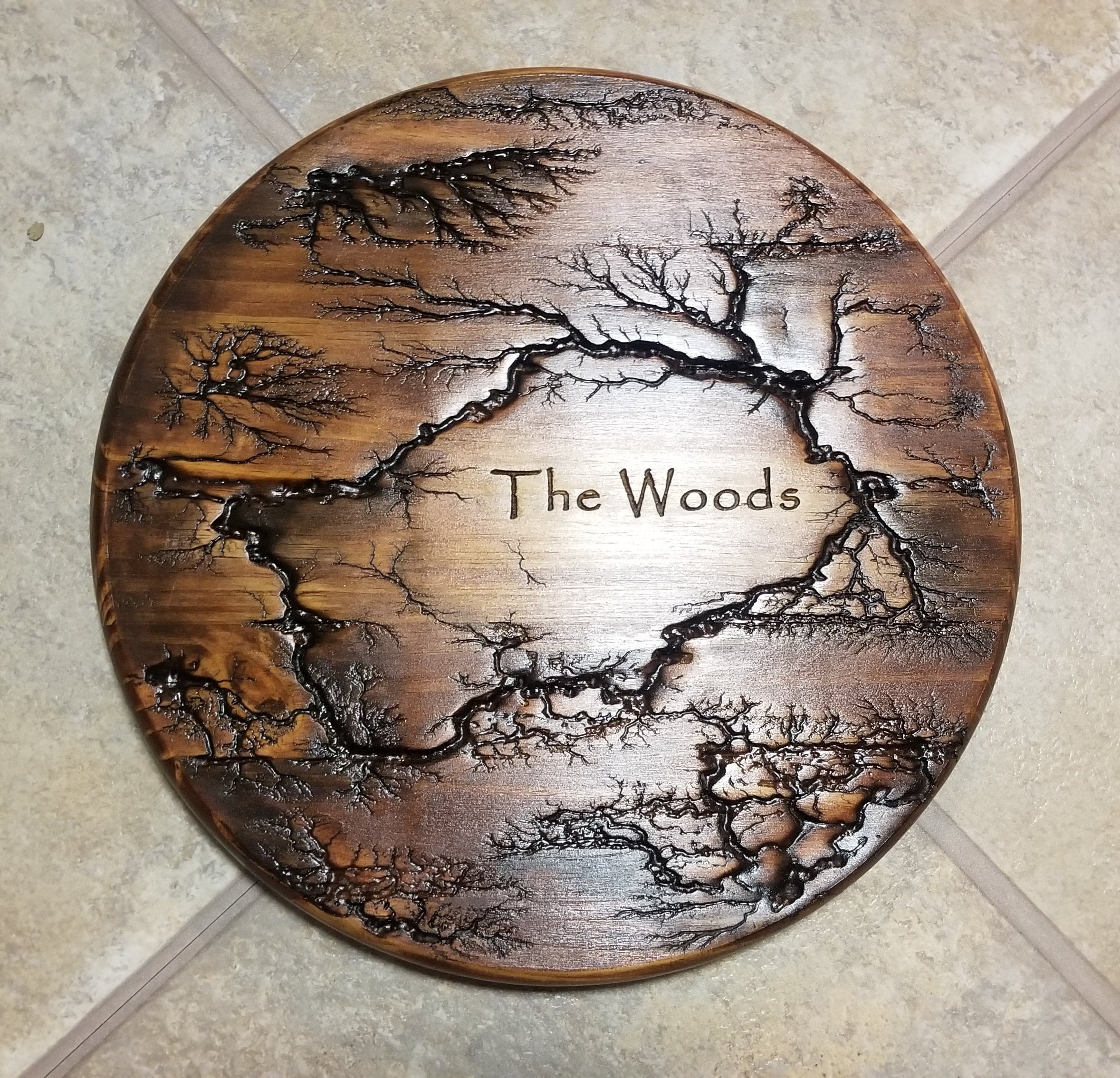 CUSTOM Pine Lazy Susan 12 inches | Fracked Out Woodcraft
